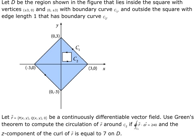 Let D be the region shown in the figure that lies inside the square ...