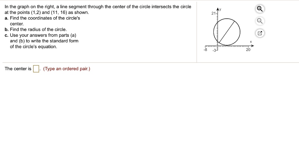 SOLVED: In the graph on the right; a line segment through the center of ...