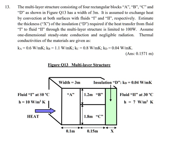 SOLVED: 13. The multi-layer structure consisting of four rectangular ...