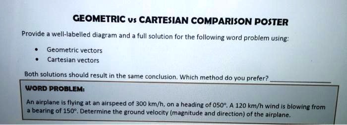 SOLVED: GEOMETRIC vs CARTESIAN COMPARISON POSTER Provide a well ...