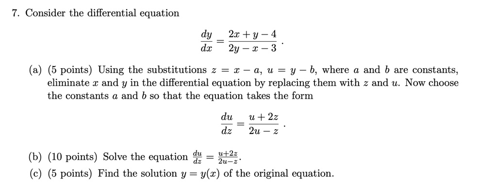 SOLVED:Consider the differential equation dy dx 2c + y _ 4 2y - I - 3 ...