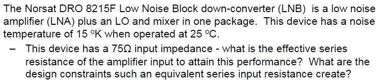 The Norsat DRO 8215F Low Noise Block down-converter (LNB) is a low ...