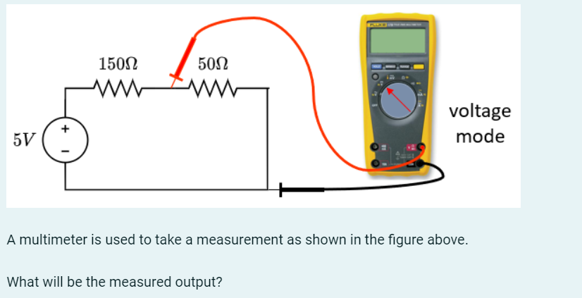 a multimeter is used to take a measurement as shown in the figure above ...