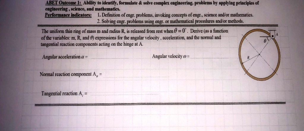 SOLVED: ABET Outcome 1: Ability to identify, formulate, and solve complex engineering problems ...