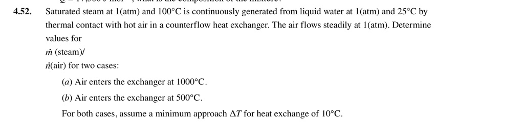 452 saturated steam at 1atm and 100c is continuously generated from ...
