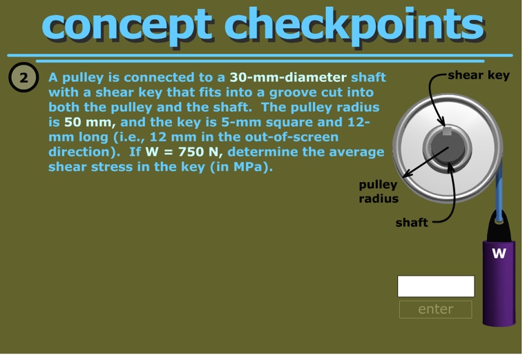 concept checkpoints 2 A pulley is connected to a 30-mm-diameter shaft ...