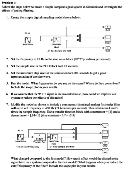 SOLVED: Problem 4: Follow the steps below to create a simple sampled ...