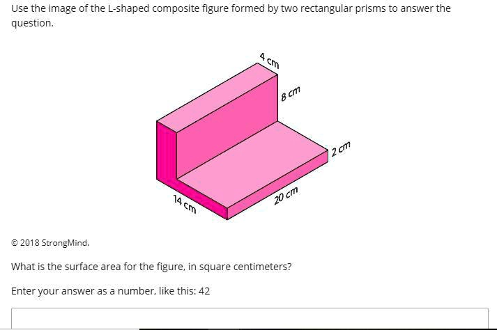 Use the image of the L-shaped composite figure formed by two rectangular prisms to answer the ...