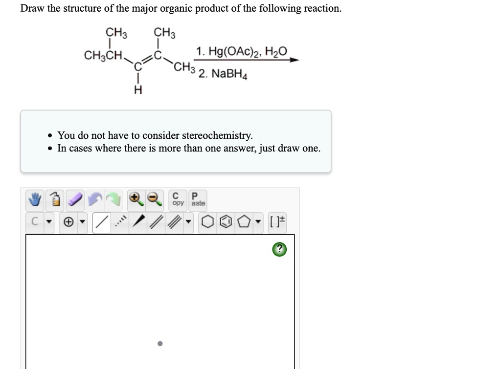 SOLVED: Draw the structure of the major organic product of the ...