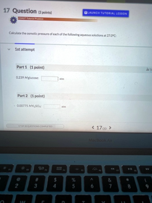 SOLVED: 17 Question (2points) DDL Olaunch Tutorial Lesson Calculate the ... SOLVED: 17 Question (2points) DDL Olaunch Tutorial Lesson Calculate the ...