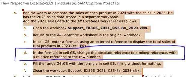 New Perspectives Excel 365/2021 | Modules 5-8: SAM Capstone Project la ...