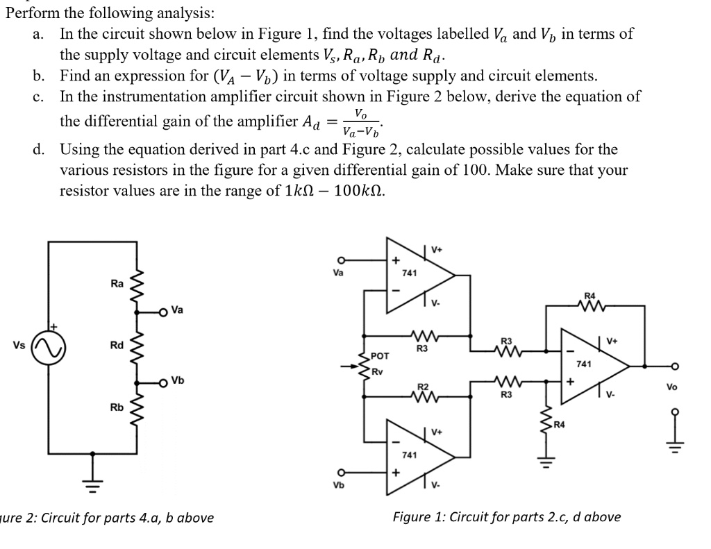 SOLVED: Perform the following analysis: a. In the circuit shown below ...