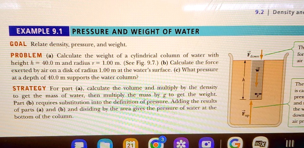 SOLVED: We have to find part (a), Part (b) and part (c)... 9.2 Density ...