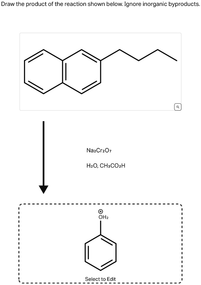 Draw the product of the reaction shown below. Ignore inorganic ...