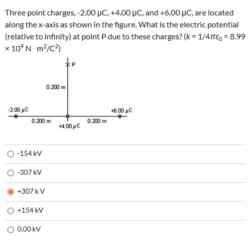 three point charges 200uc 400 ucand 600 pc are located along the x axis ...