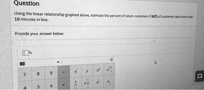 SOLVED: Using the linear relationship graphed above, estimate the ...