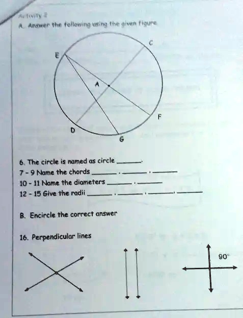 SOLVED: The circle is named as circle 7 - 9. Name the chords HI. Name ...