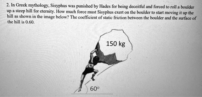 SOLVED: 2. In Greek mythology. Sisyphus Was punished by Hades for being ...