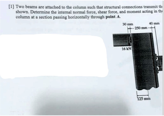 1 two beams are attached to the column such that structural connections ...