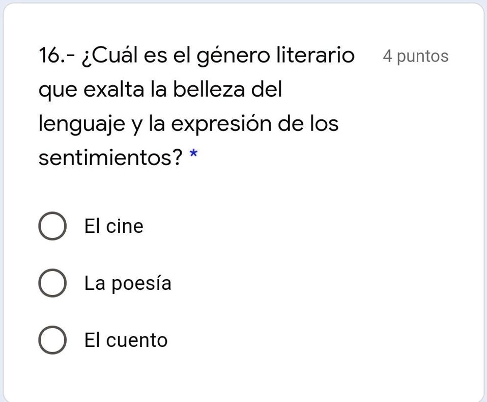 SOLVED: ayudaaa por favor estoy en examen 16.- iCuál es el género ... SOLVED: ayudaaa por favor estoy en examen 16.- iCuál es el género ...