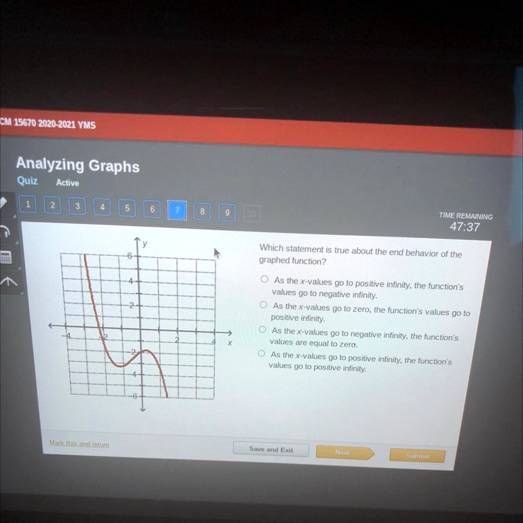 CM 15670 2020-2021 YMS Analyzing Graphs Quiz Active 1 2 3 4 5 6 7 8 9 10 TIME REMAINING 47:37 ...