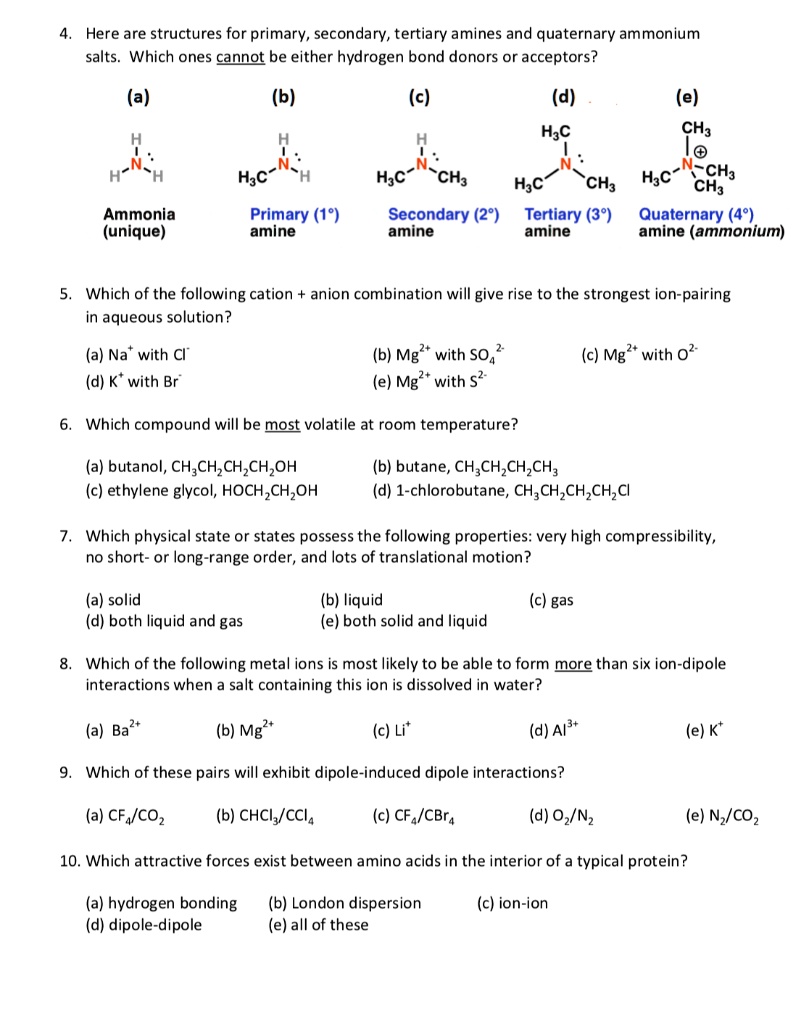 SOLVED: Here are structures for primary, secondary, tertiary amines ...