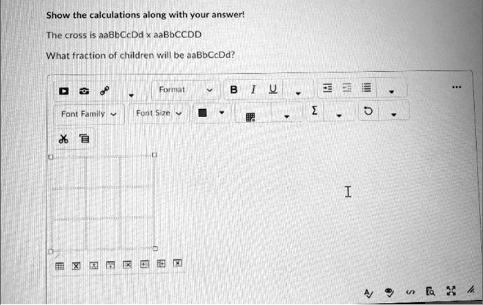 SOLVED: The cross is aaBbCcDd aaBbCCDD. What fraction of children will ...