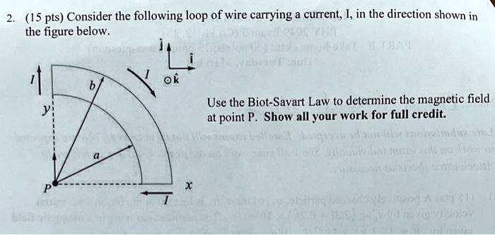 SOLVED: Consider the following loop of wire carrying a current, I, in the direction shown in the ...