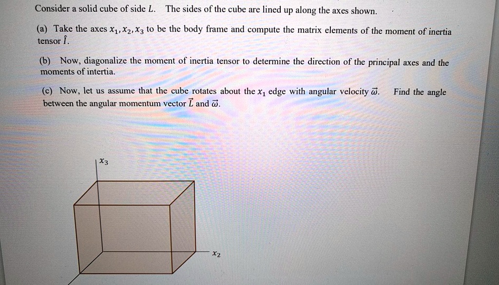 SOLVED: Text: Classical Mechanics Consider a solid cube of side L. The ...