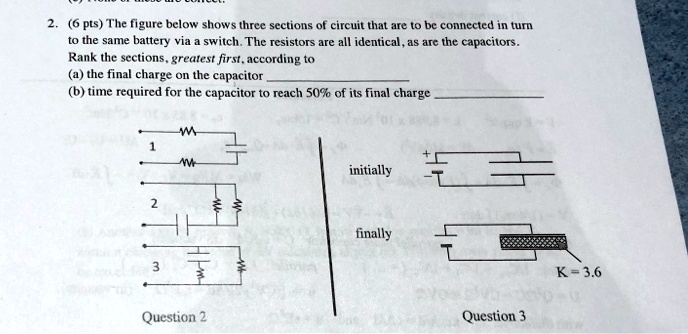 SOLVED: The figure below shows three sections of a circuit that are to ...