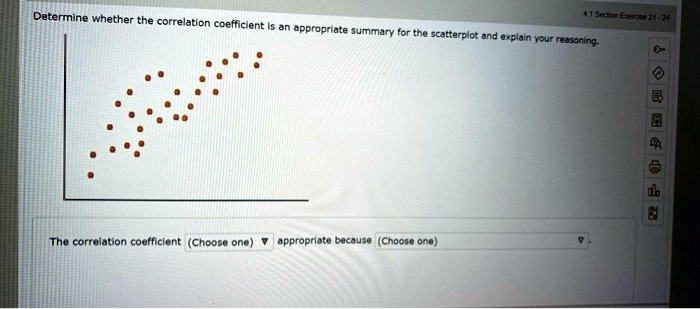 Solved Determine Whether The Correlation Coefficient Is An Appropriate