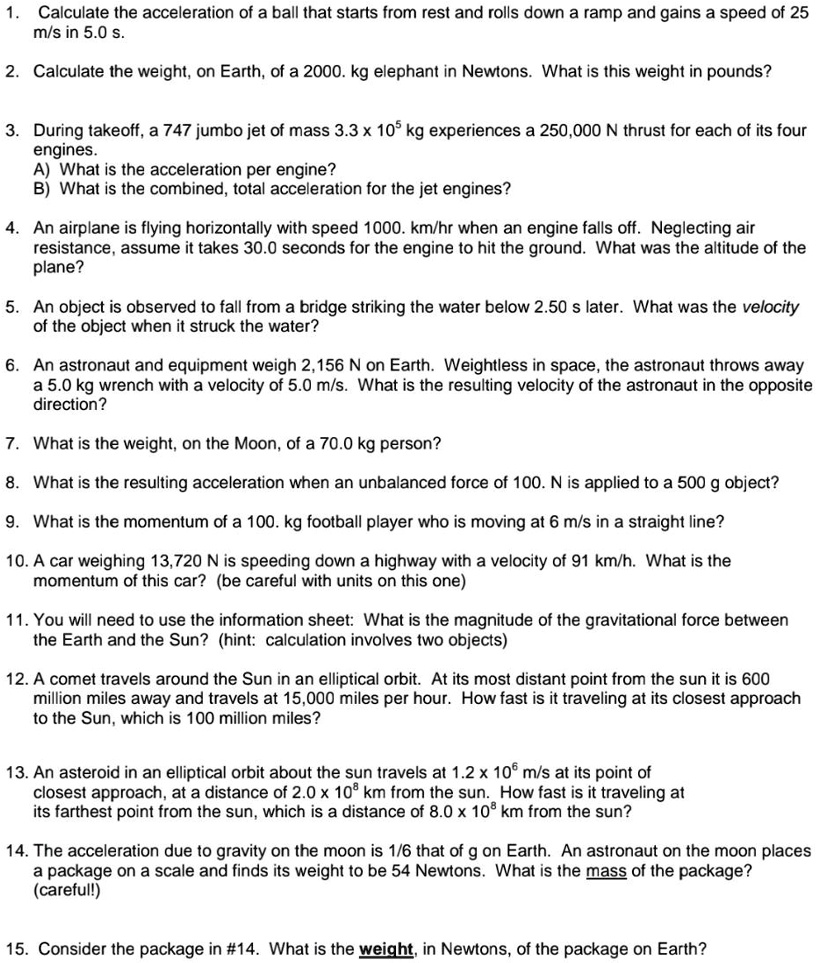 SOLVED: Calculate the acceleration of a ball that starts from rest and ...
