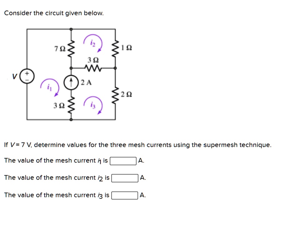 SOLVED: Consider the circuit given below: 7 Î© 92 Î© 39 Î© 2 Î© 3 Î© If V=7 V, determine values ...