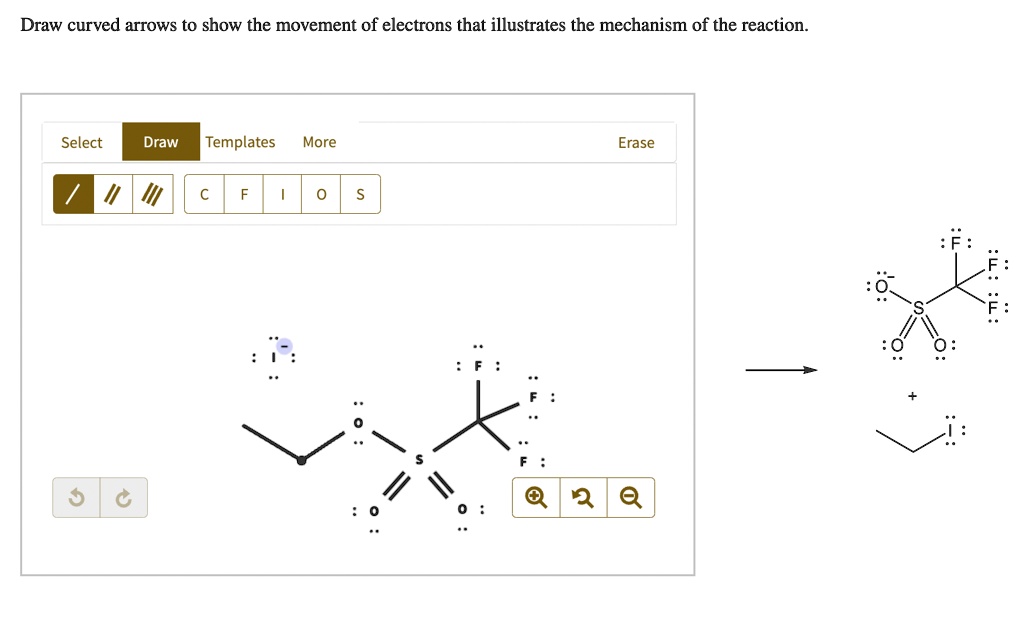 SOLVED: Draw curved arrows to show the movement of electrons that ...