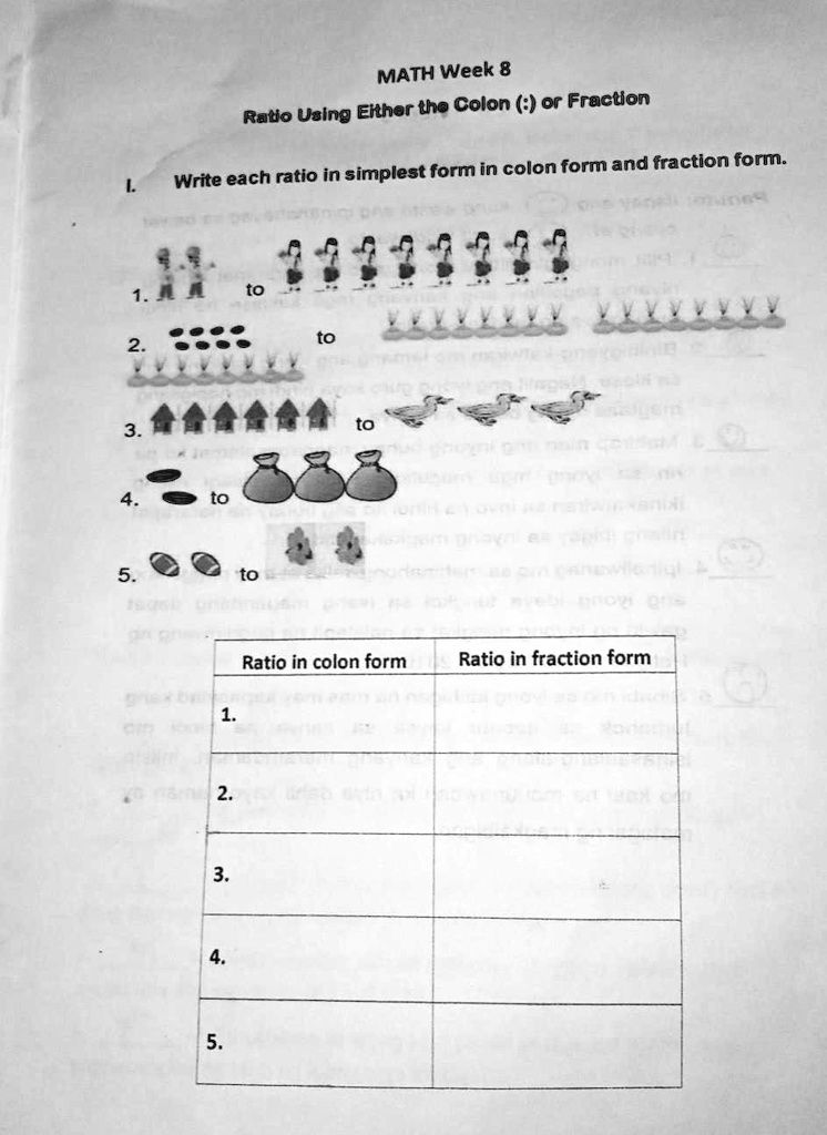 write each ratio in simplest form in colon from and fraction from yang dalawa po ano sagot math ...