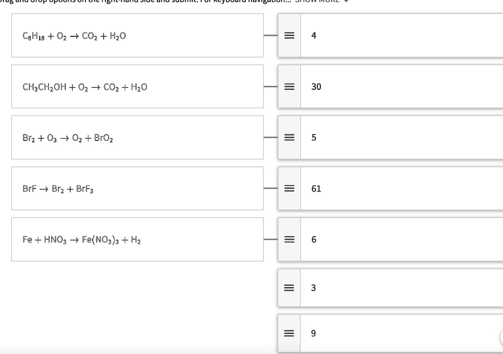 Solved Texts Balance Each Of The Equations Shown Below And Then Add