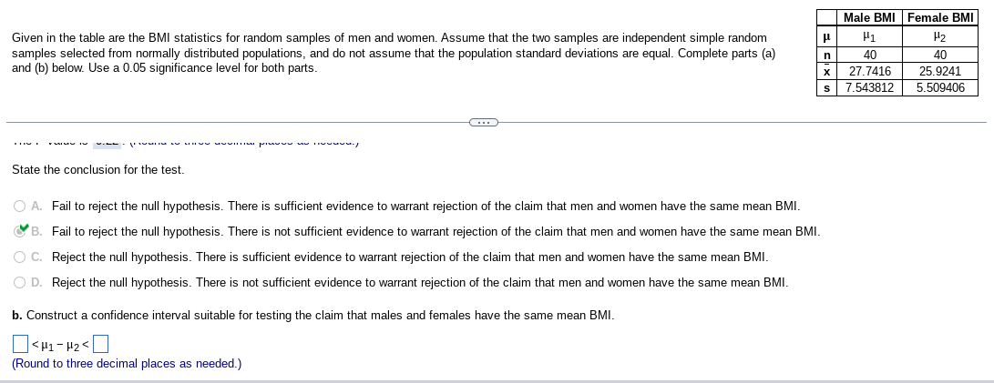 Construct A Confidence Interval Suitable For Testing The Claim That 1576