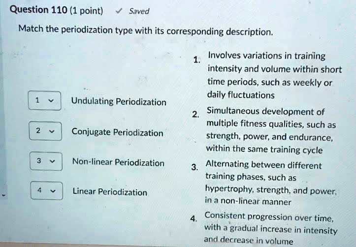 SOLVED: Undulating Periodization Conjugate Periodization Non-linear ...