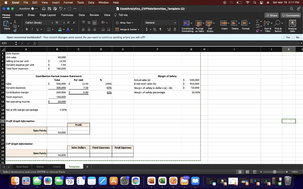 SOLVED: Using Charts: Prepare a CVP graph for Donaldson Company. To ...
