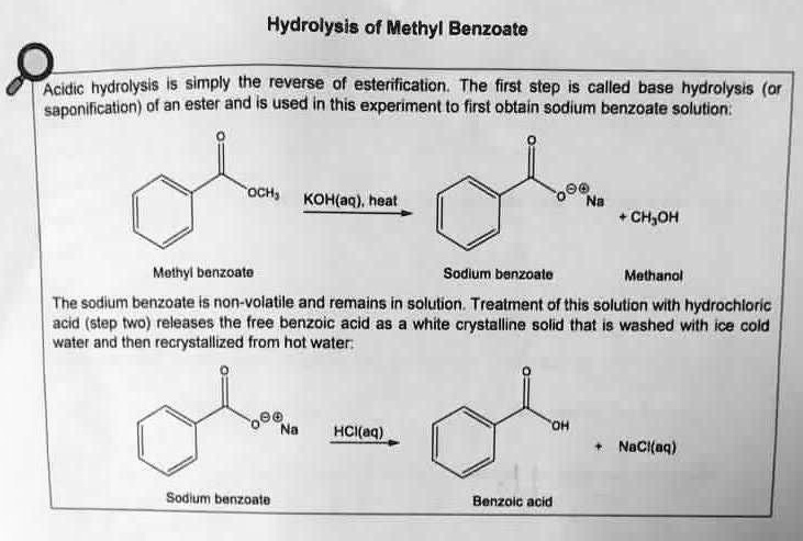 SOLVED: Text: Draw out a mechanism for this reaction and include arrows. Hydrolysis of Methyl ...