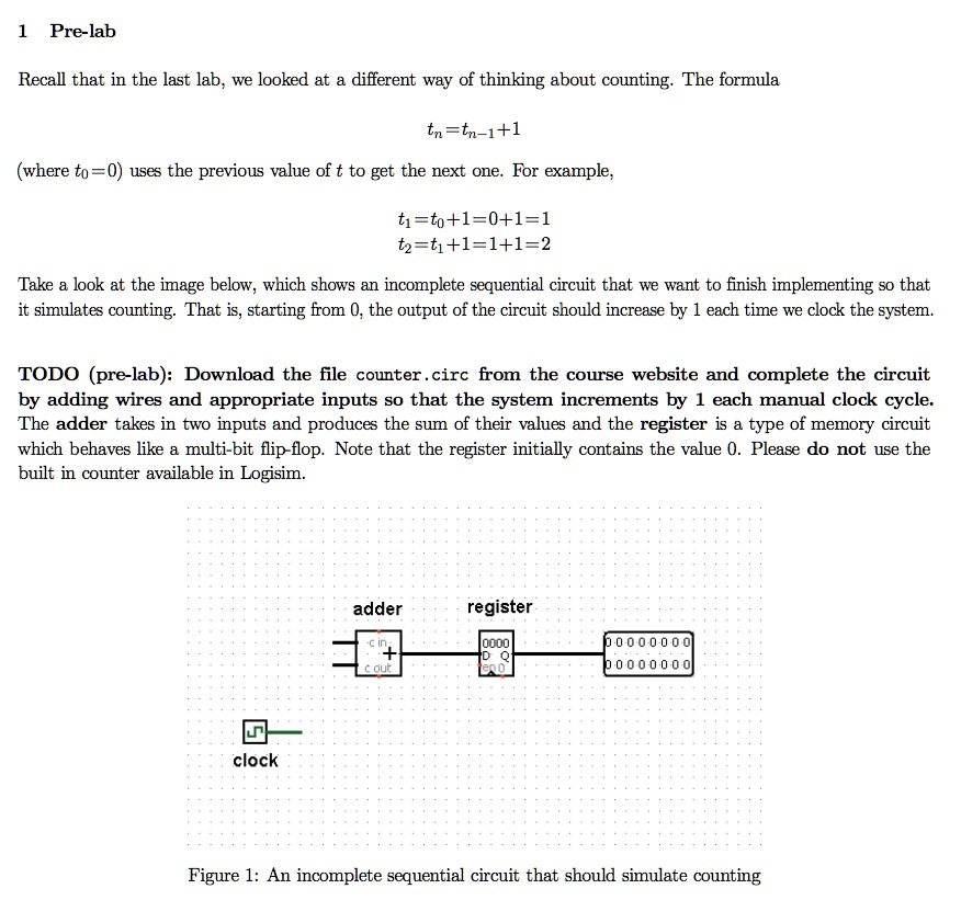 1 Pre-lab Recall that in the last lab, we looked at a different way of ...