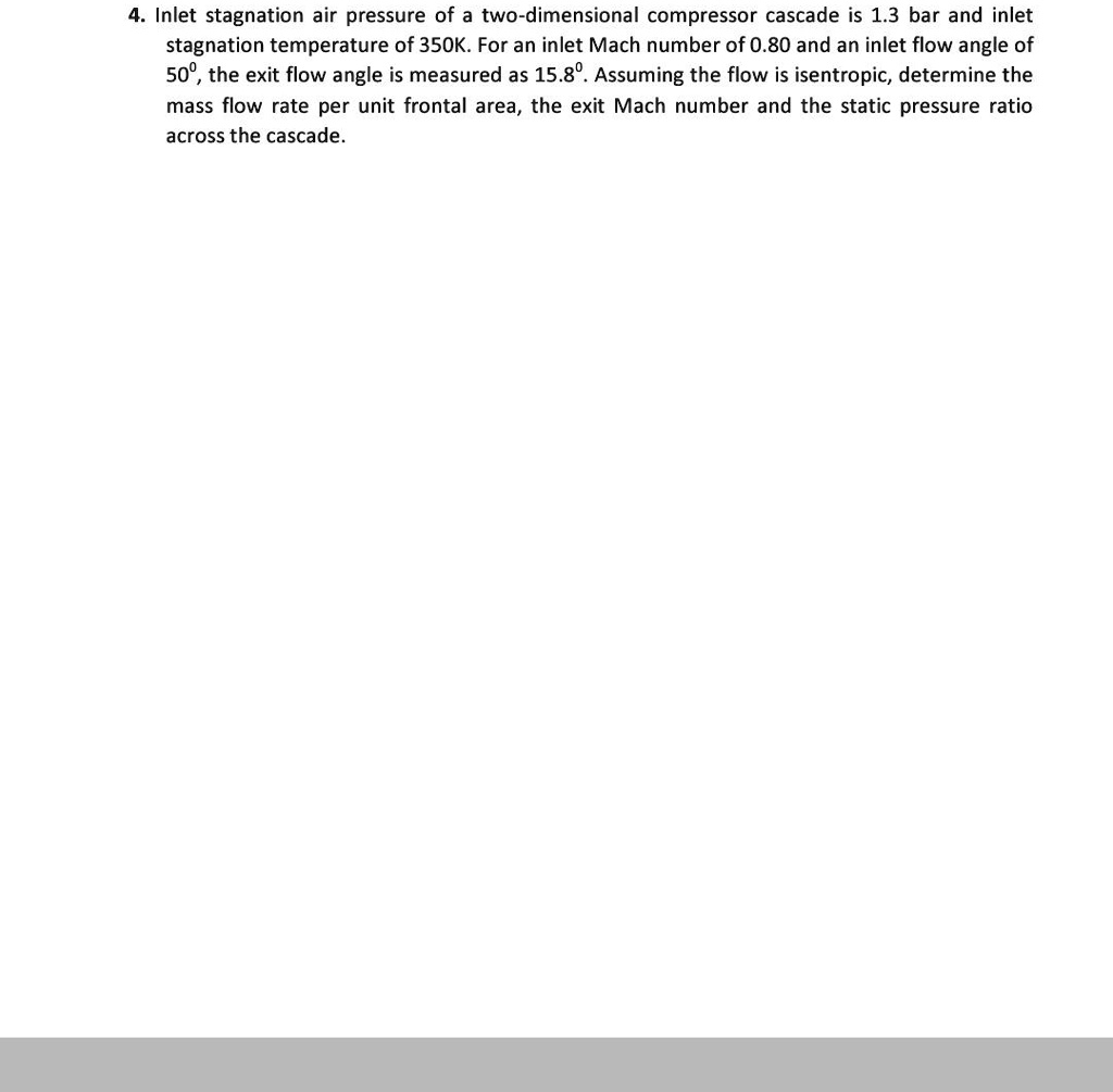 4. Inlet stagnation air pressure of a two-dimensional compressor ...