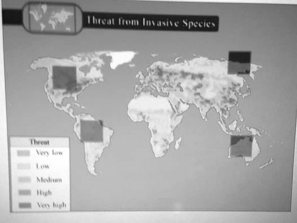 Threat from Invasive Species Threat Very low Low Medium High Very high