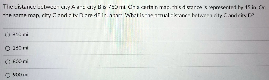 SOLVED: The distance between city A and city B is 750 mi. On a certain ...