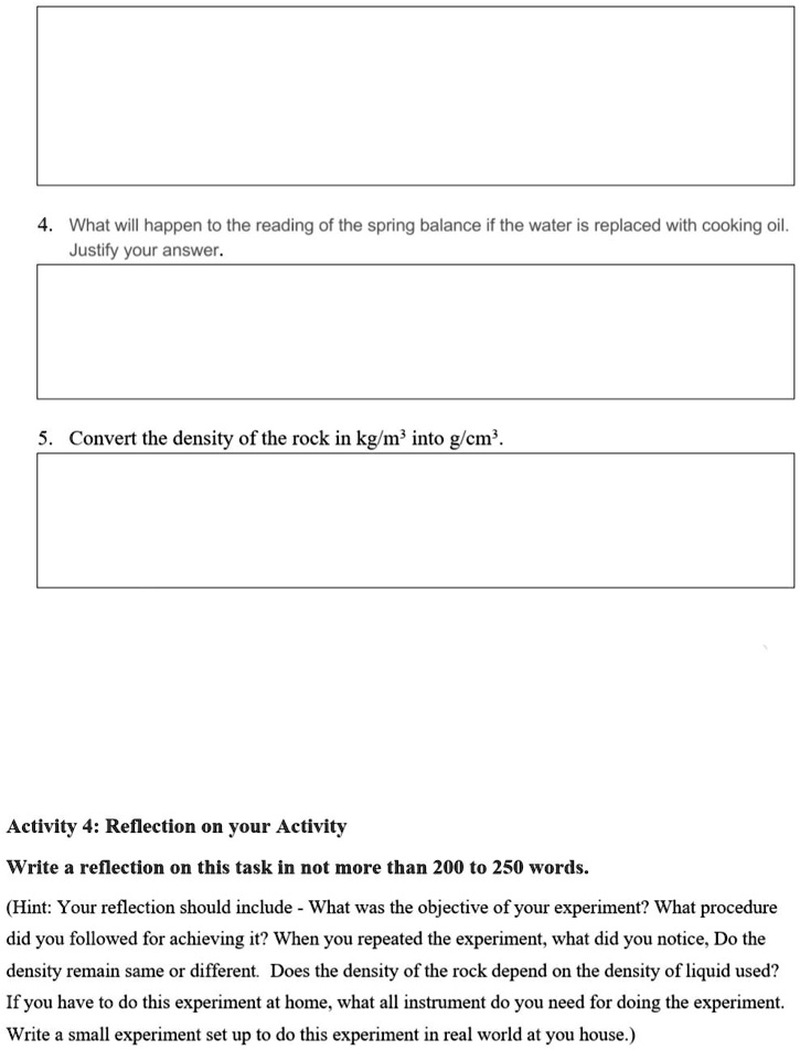 SOLVED: What will happen to the reading of the spring balance if the ...