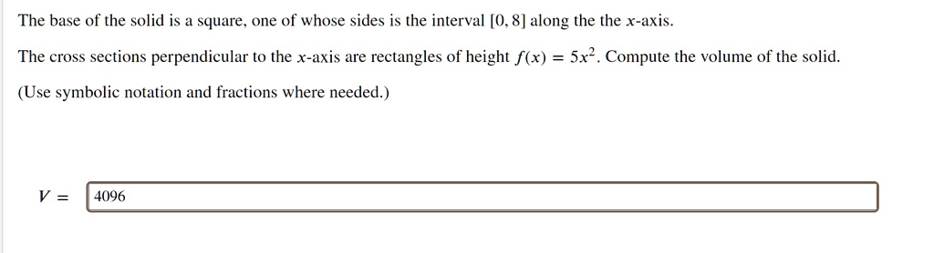 SOLVED: The base of the solid is square one of whose sides is the ...
