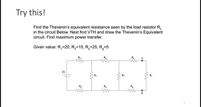 SOLVED: Find the Thevenin's equivalent resistance seen by the load resistor R in the circuit ...
