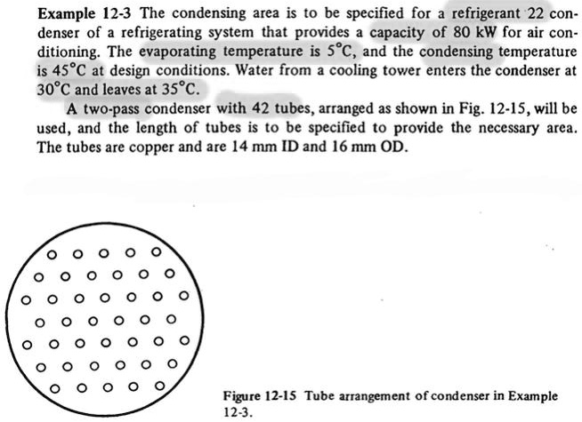 SOLVED: Example 12-3: The Condensing Area for a Refrigerant 22 ...