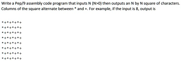 VIDEO solution: Write a Pep/9 assembly code program that inputs N (N ...
