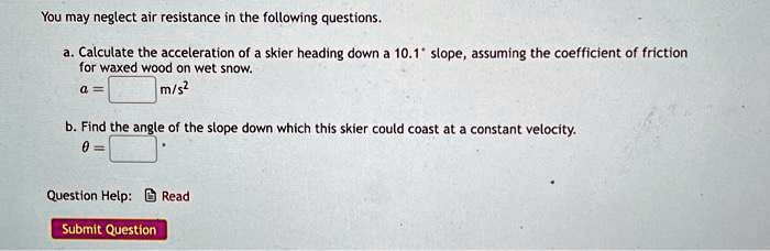 Solved Texts You May Neglect Air Resistance In The Following